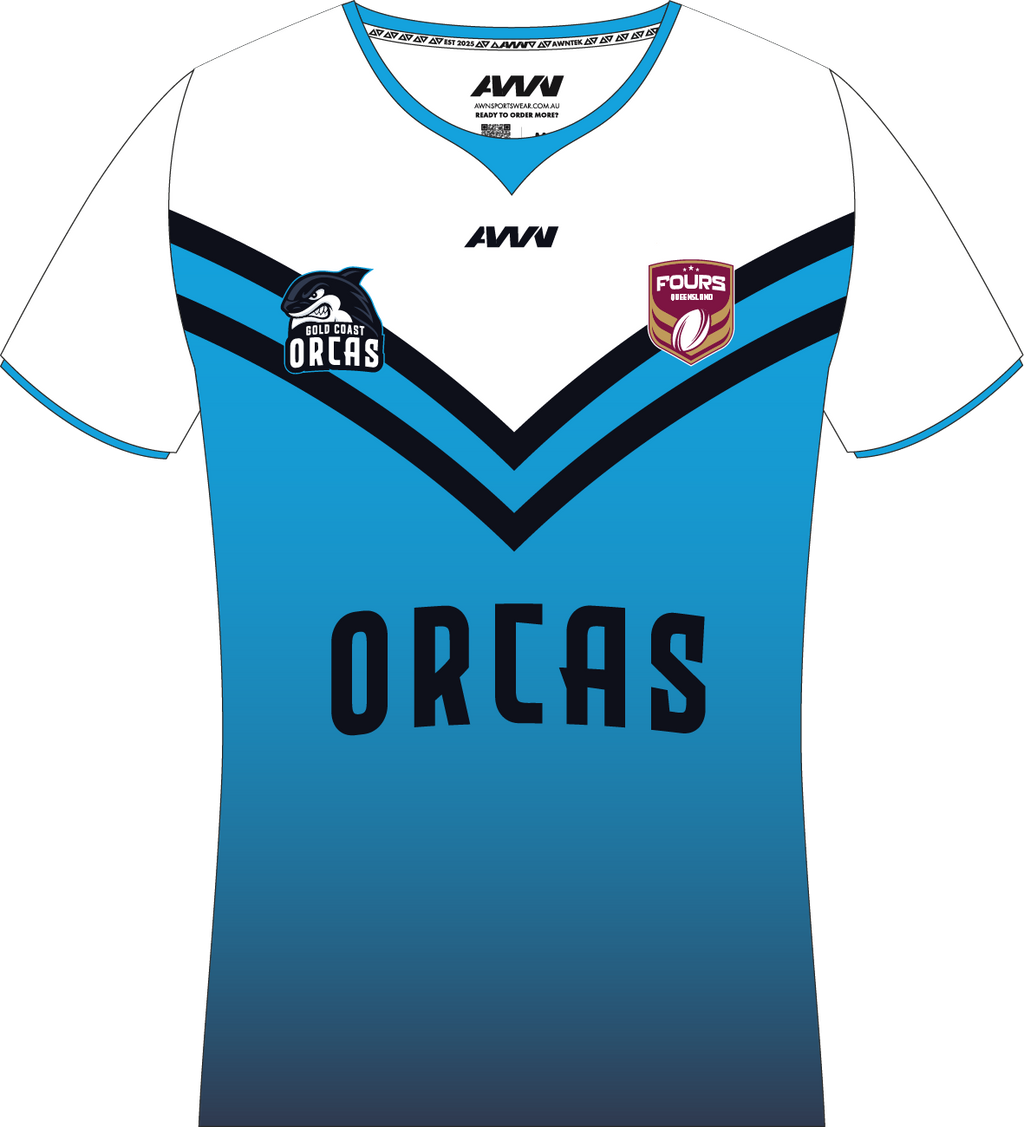 Gold Coast Orcas Training Jersey – Fours Touch Football - Australia